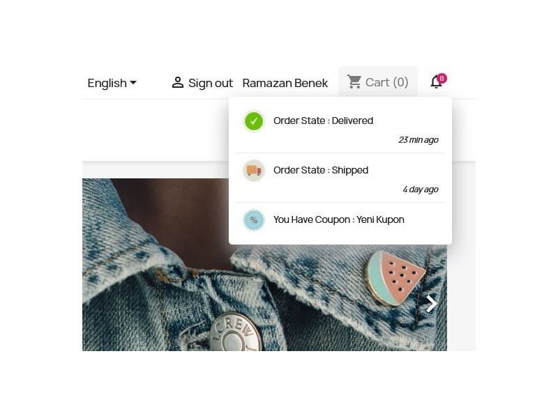 Prestashop Notification Module